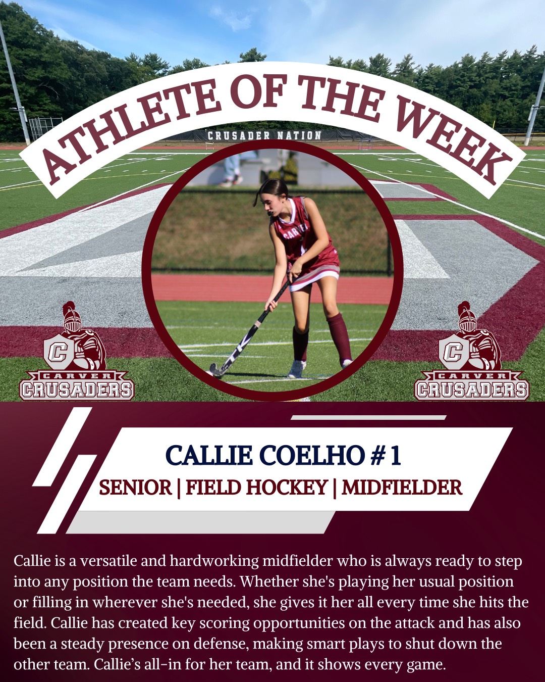 athlete of the week 2025.zip – Callie Coelho | Carver Public Schools