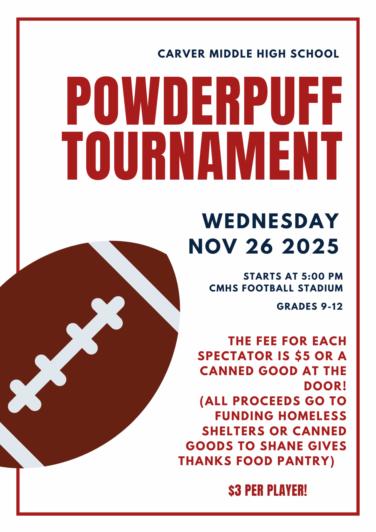 2025 Powderpuff Tournament Poster (3) | Carver Public Schools